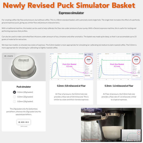 Newly revised Puck Simulator Basket